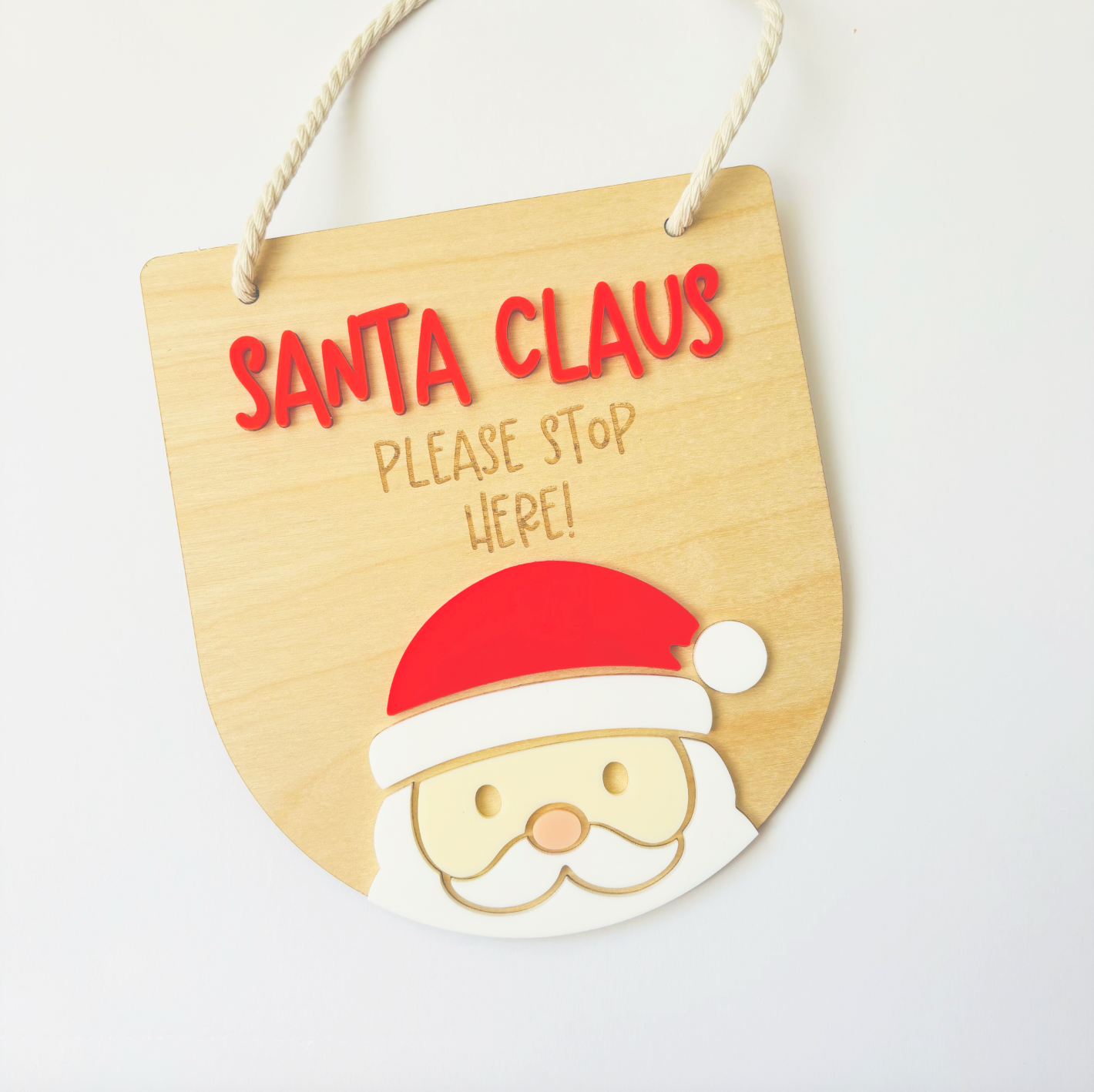 Santa Claus Please Stop Here Acrylic Sign | Pickup Only – Studio Chally