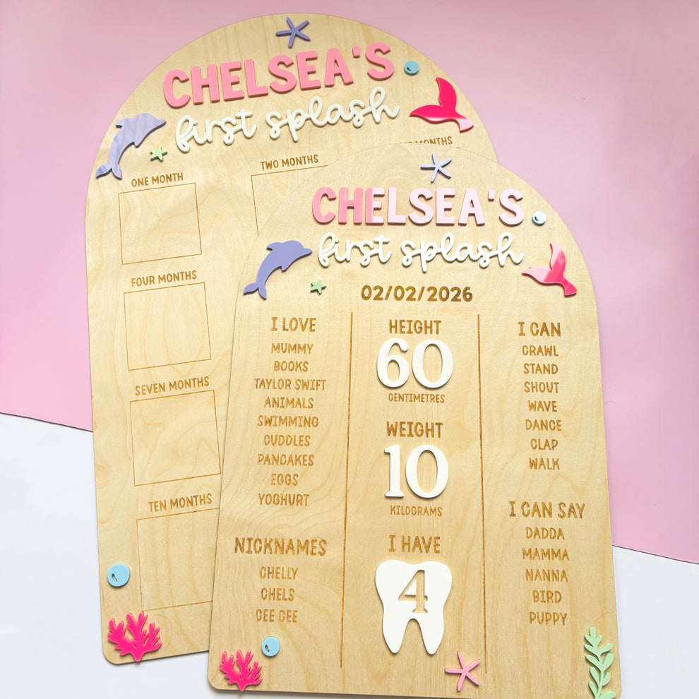 Under the Sea First Birthday Board Bundle – Studio Chally